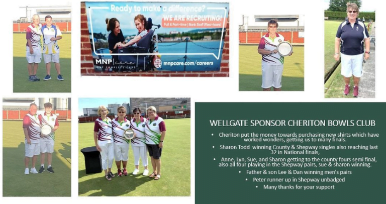 Wellgate sponsor Cheriton Bowls Club - Wellgate